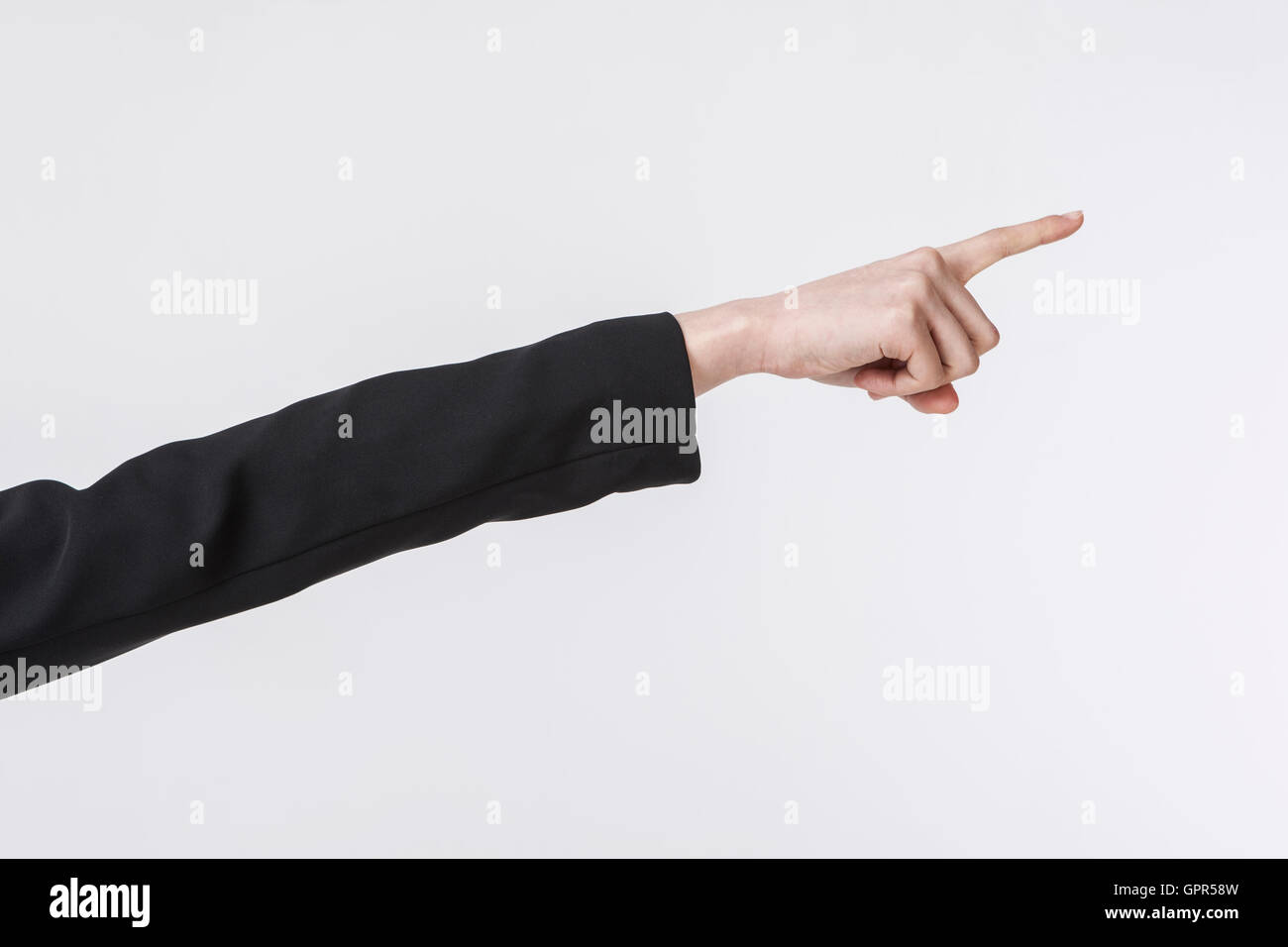 Hand pointing up Stock Photo - Alamy