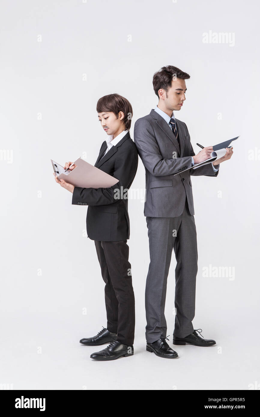 Lifestyle of business rivals Stock Photo - Alamy