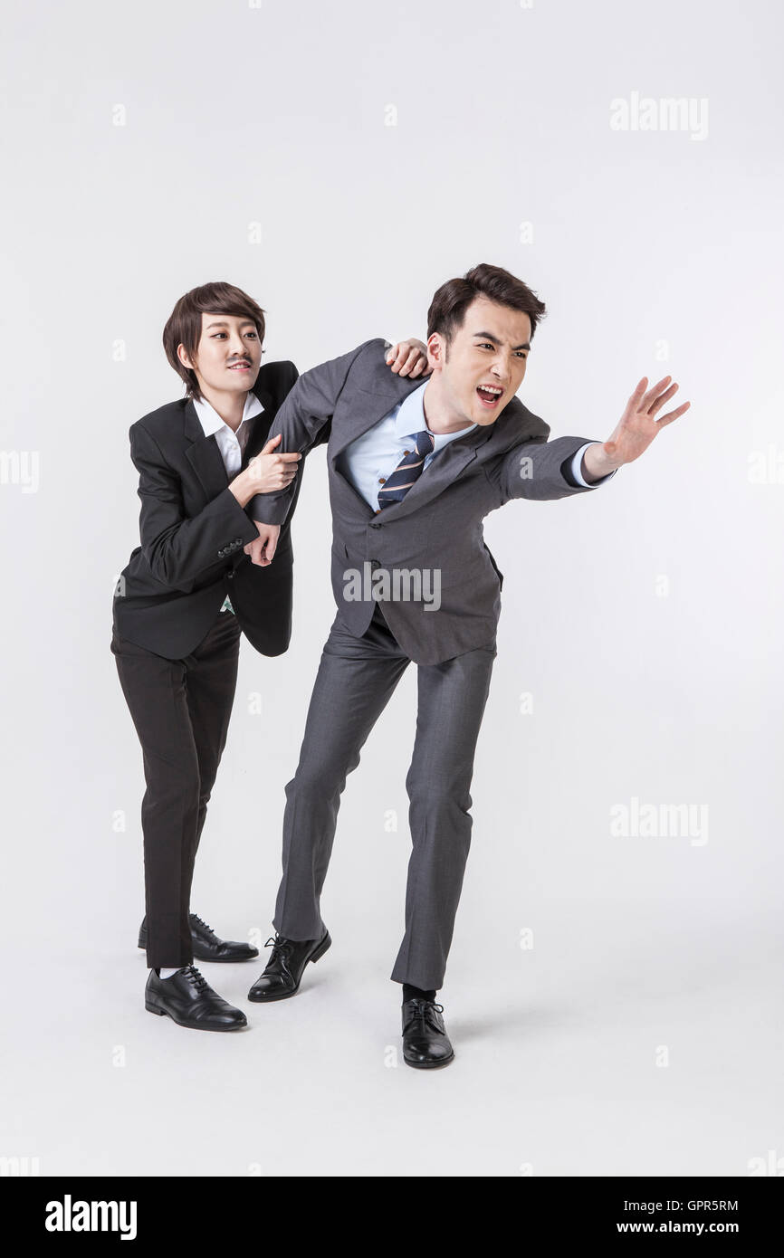 Lifestyle of business rivals Stock Photo - Alamy