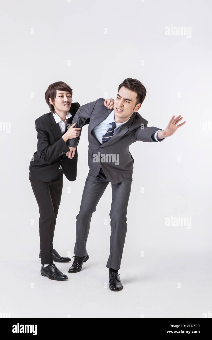 Lifestyle of business rivals Stock Photo - Alamy