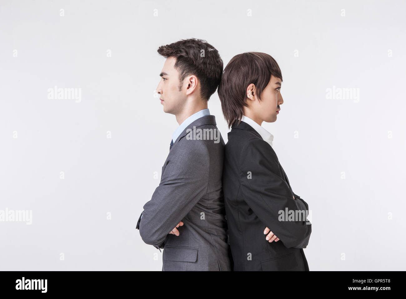 Lifestyle of business rivals Stock Photo - Alamy