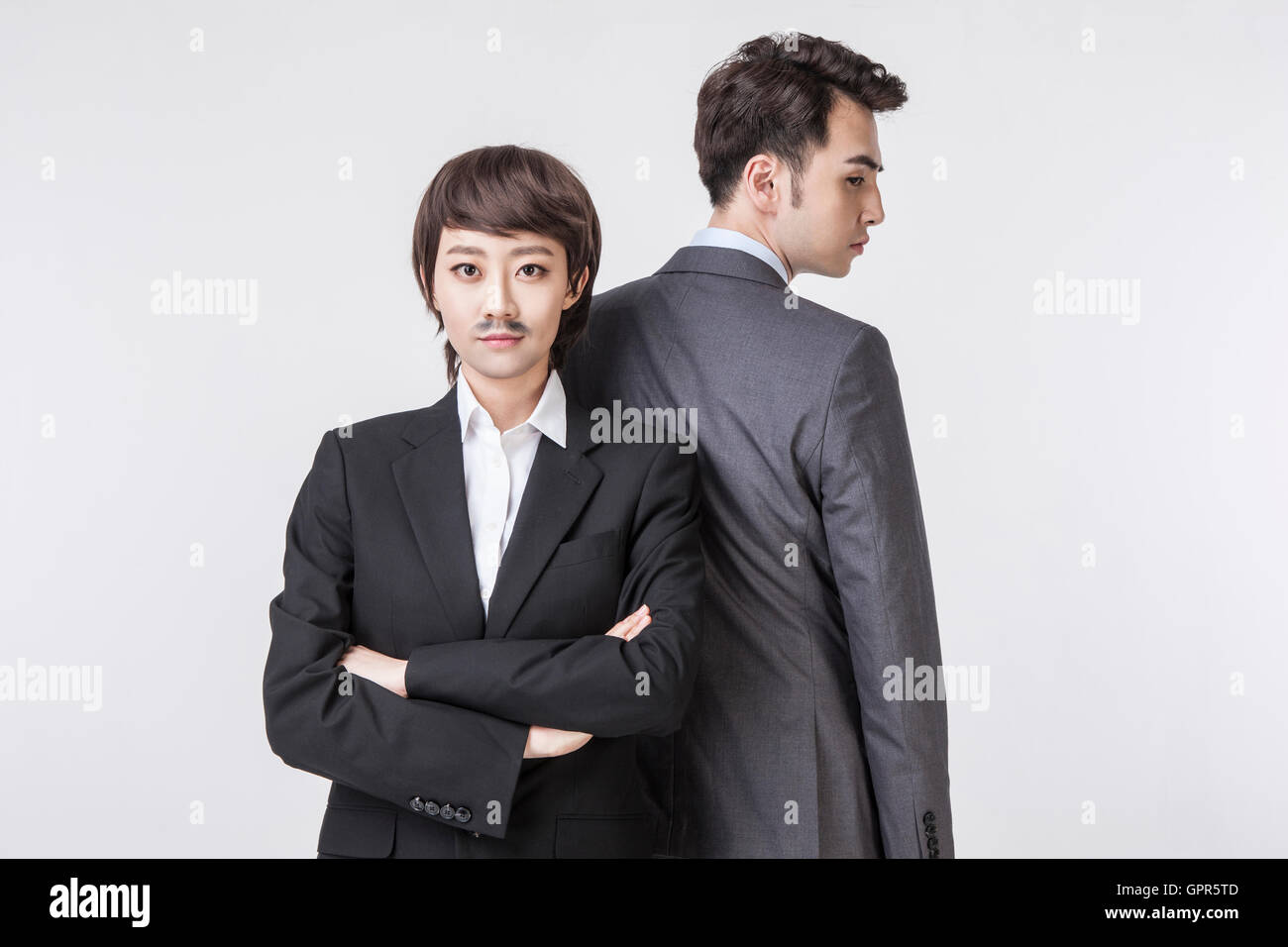 Lifestyle of business rivals Stock Photo - Alamy