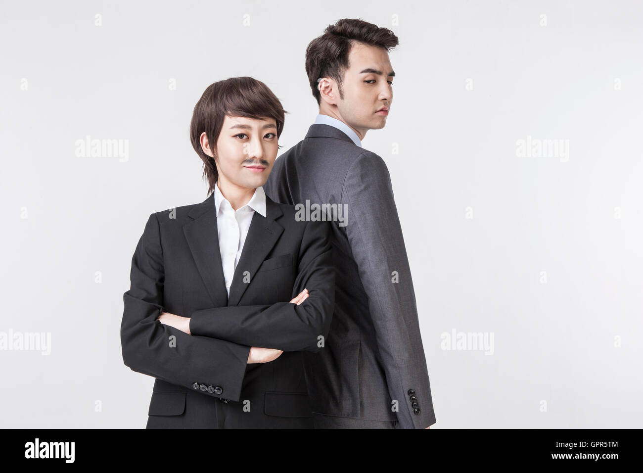Lifestyle of business rivals Stock Photo - Alamy