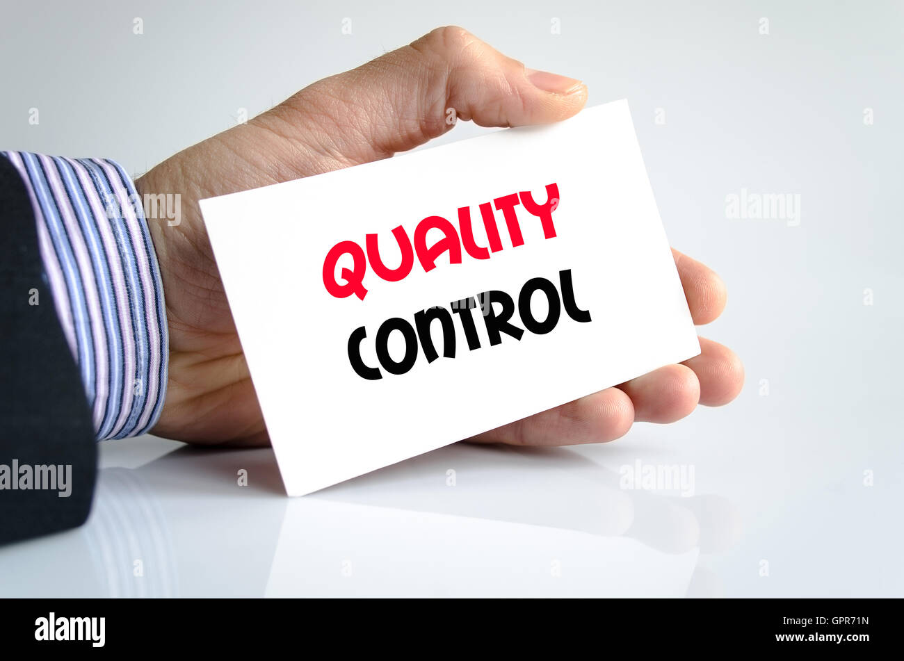 Quality control text concept isolated over white background Stock Photo ...