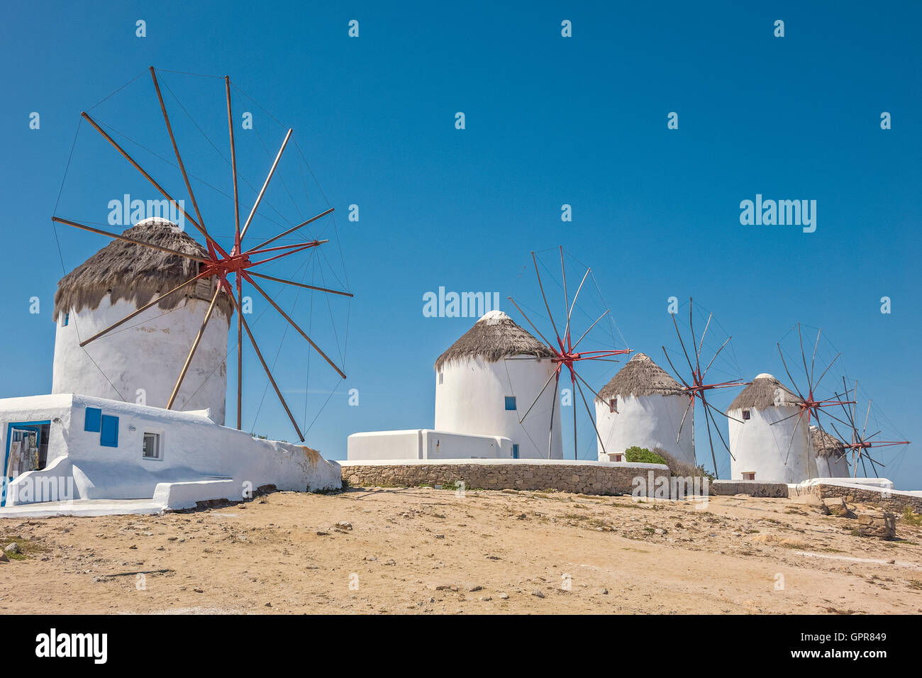 Windmills of kato myli hi-res stock photography and images - Alamy