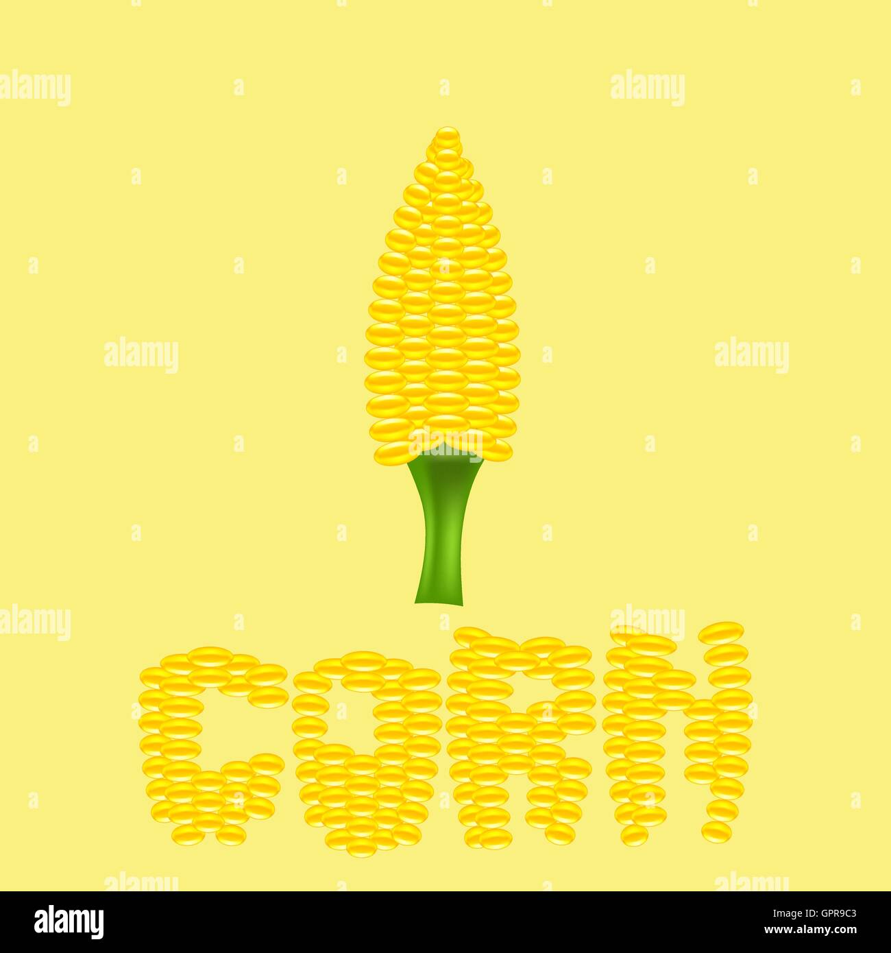 Yellow Cob Corn Stock Vector Image & Art - Alamy