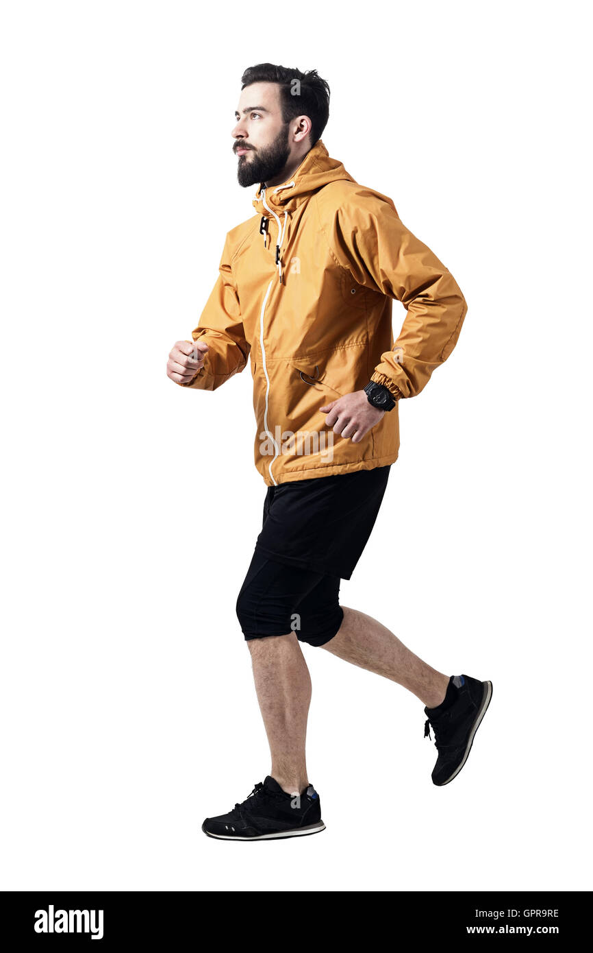 Man Jogging Side View