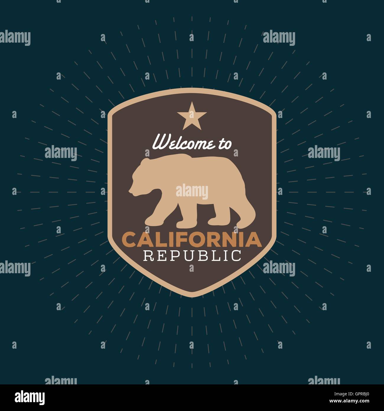 California flag, old Stock Vector Images - Alamy