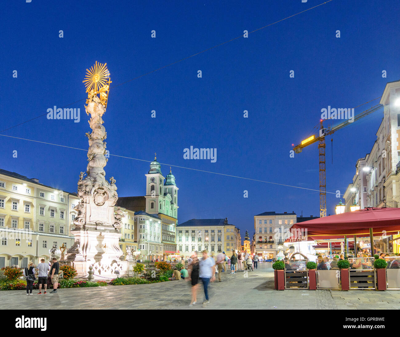 Old cathedral with trinity column hi-res stock photography and images ...