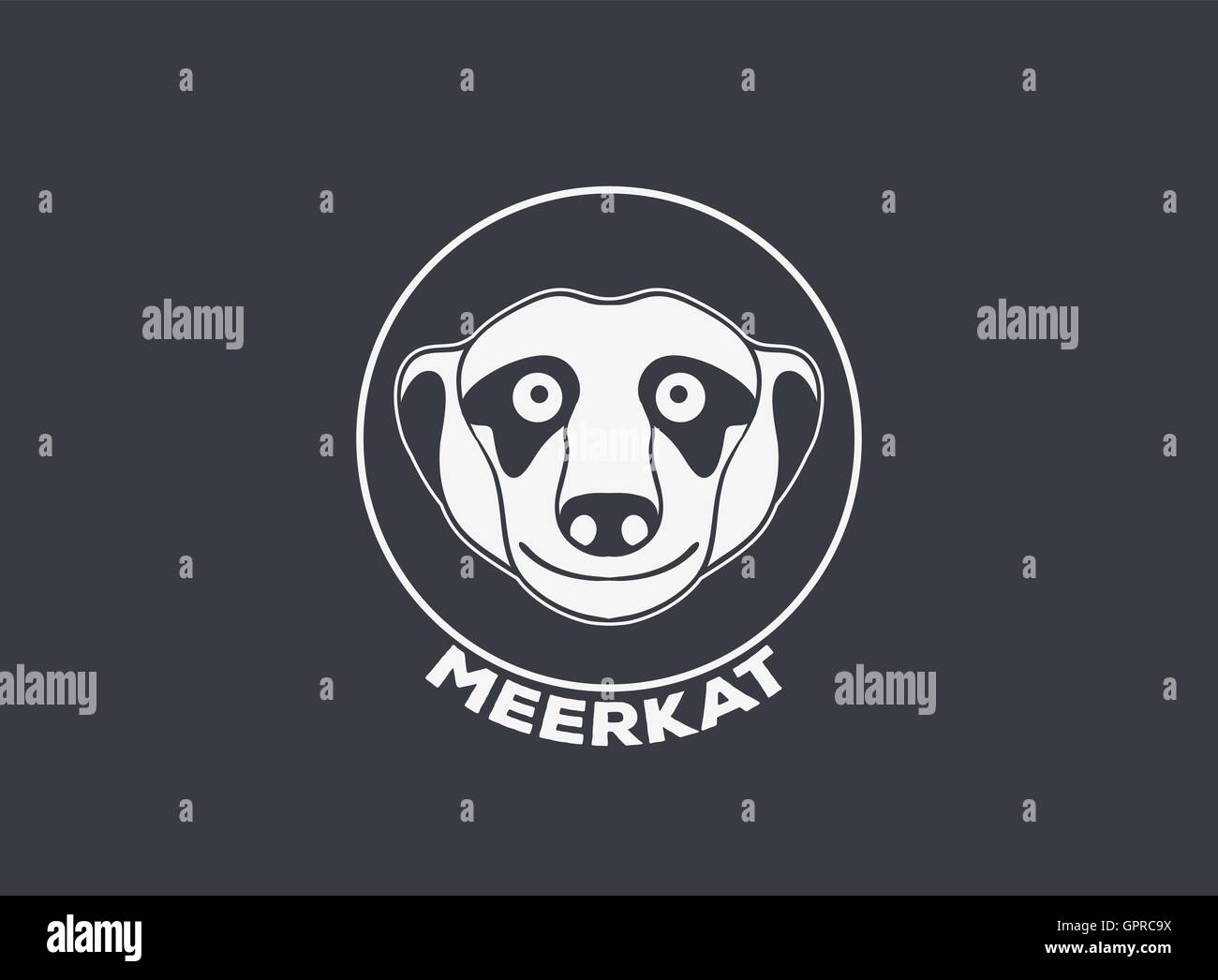 Meerkat logo vector icon design hi-res stock photography and images - Alamy