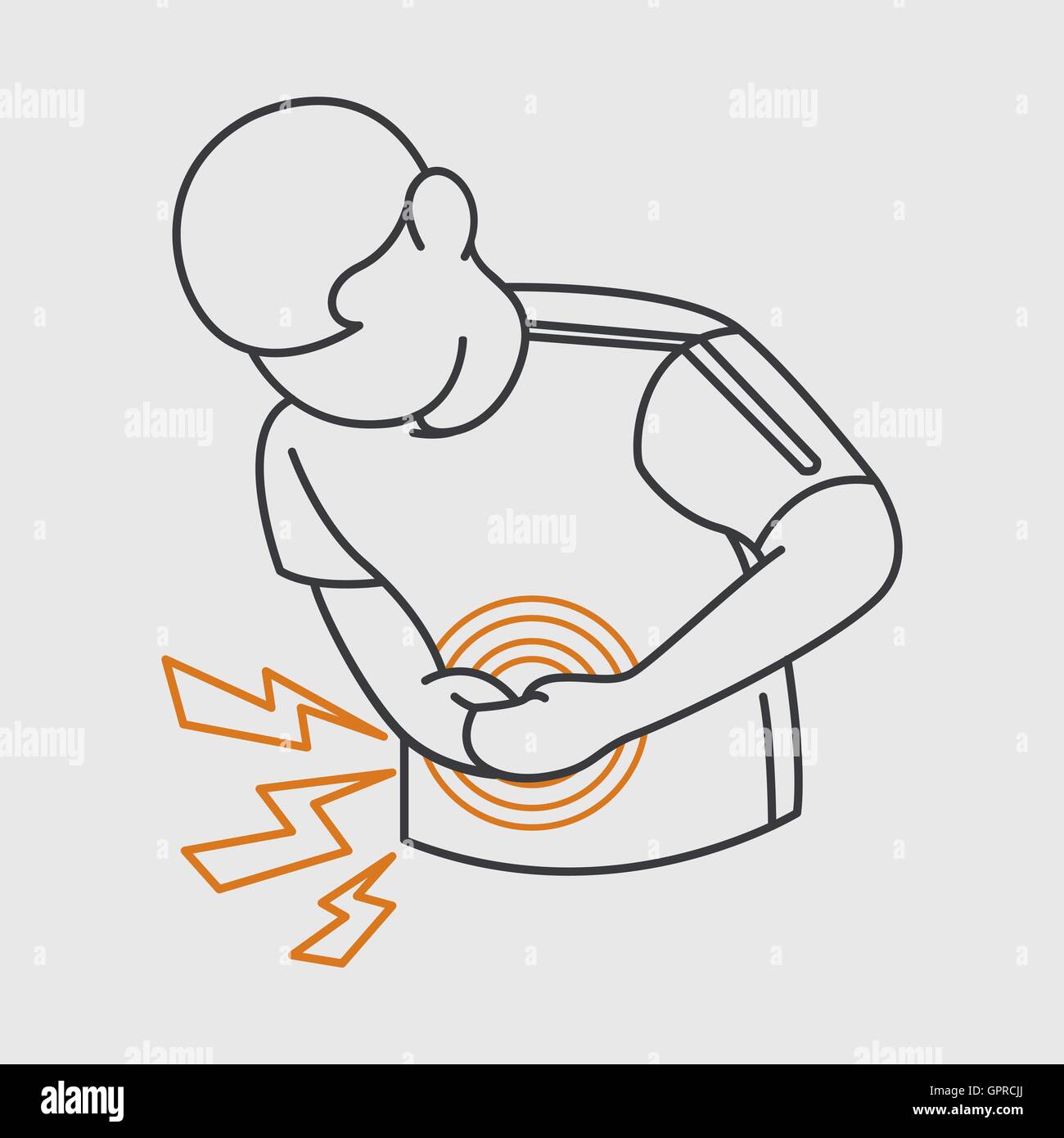 stomachache pain logo vector icon Stock Vector Image & Art - Alamy