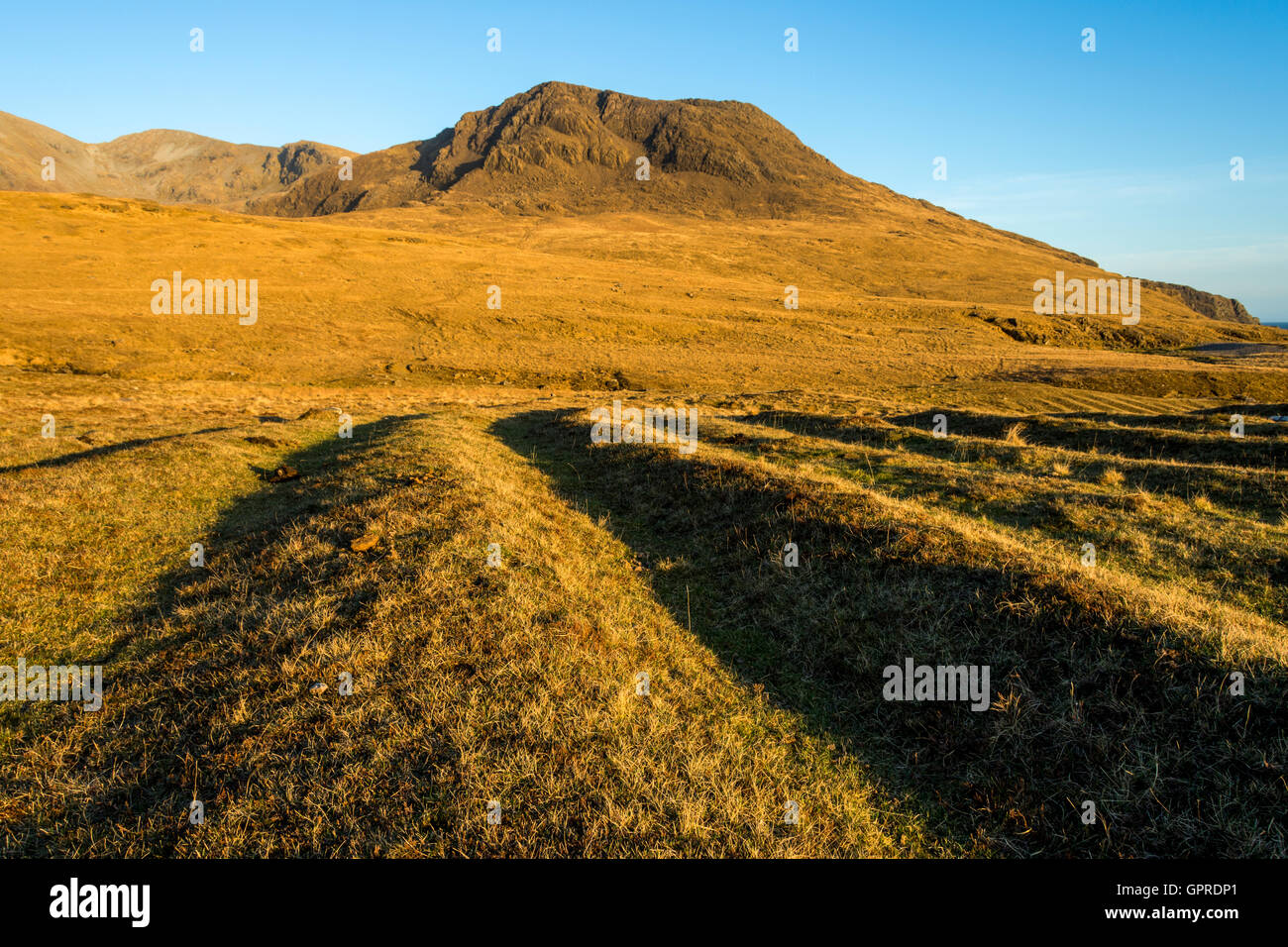 Ruinsival in the Rum Cuillin hills, with lazy beds (historic form of ...