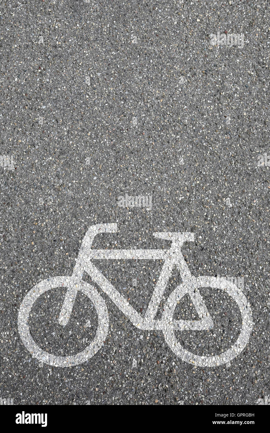 Bike lane path way cycle bicycle road traffic city copyspace copy space ...