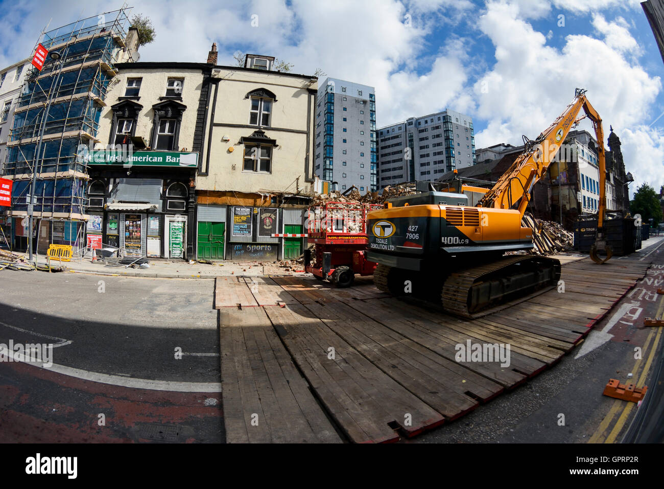 Demolition of buildings in Lime Street, Liverpool to make way for new ...