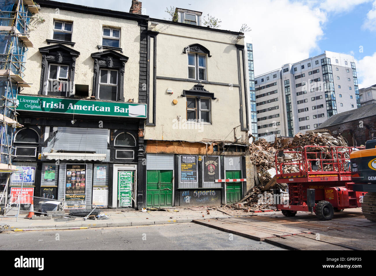 Demolition of buildings in Lime Street, Liverpool to make way for new ...
