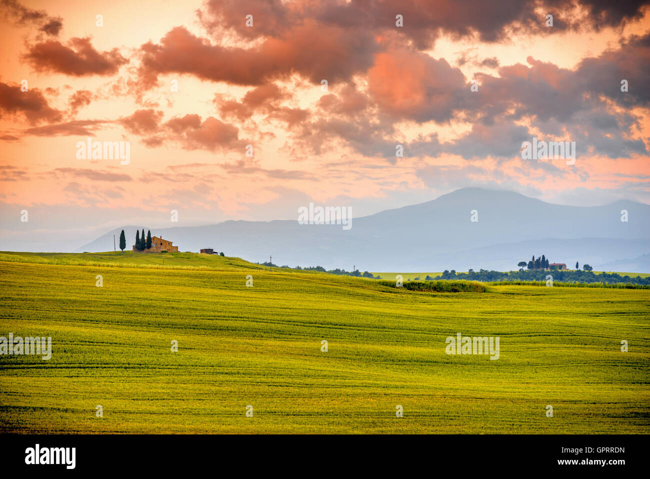 Beautiful tuscan landscape view Stock Photo - Alamy