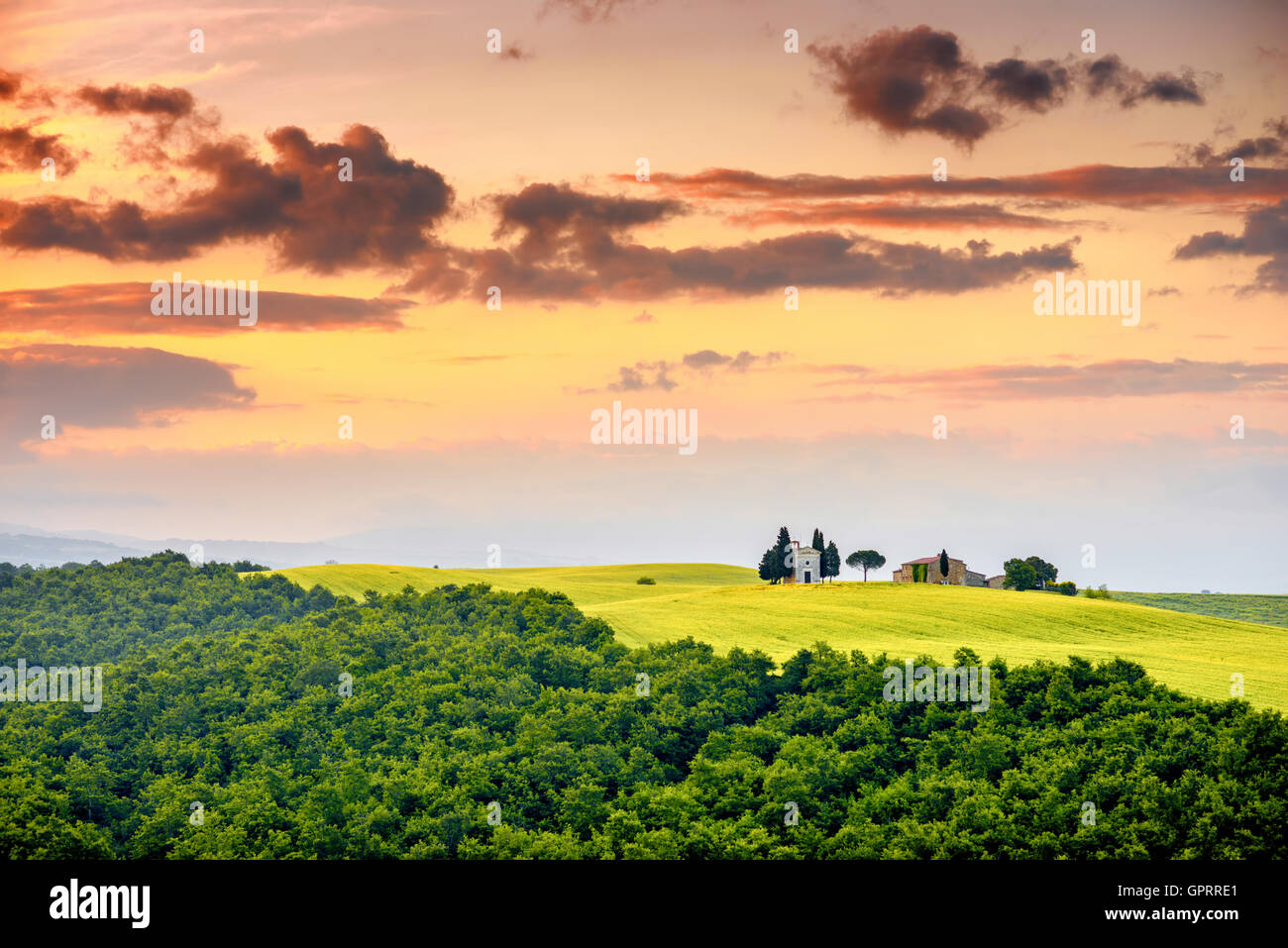 Beautiful tuscan landscape view Stock Photo - Alamy