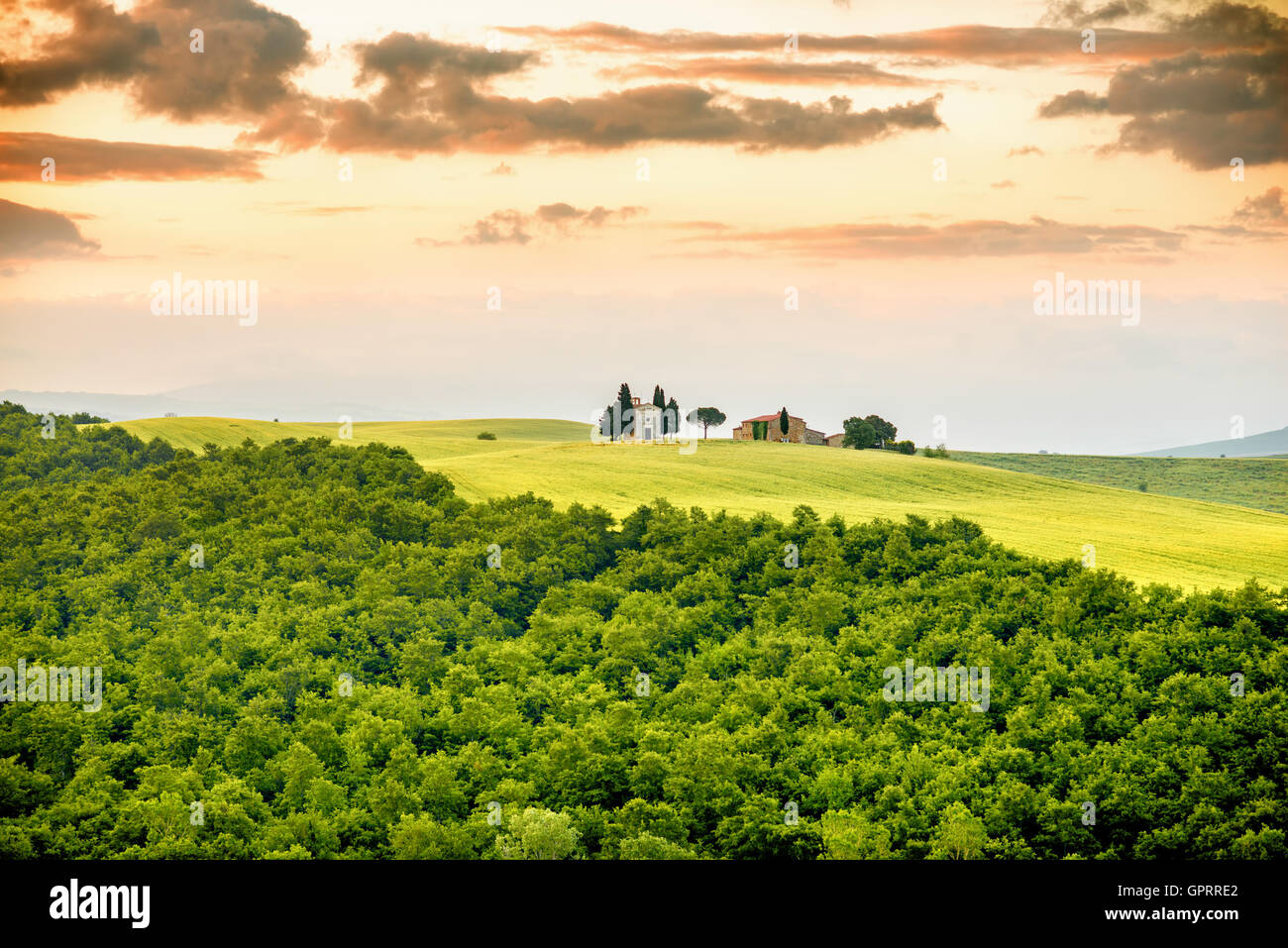 Beautiful tuscan landscape view Stock Photo - Alamy