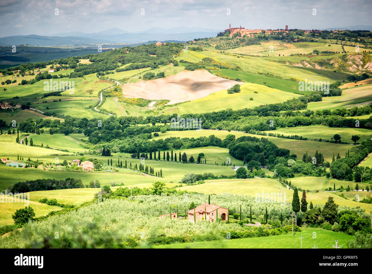 Beautiful tuscan landscape view Stock Photo - Alamy