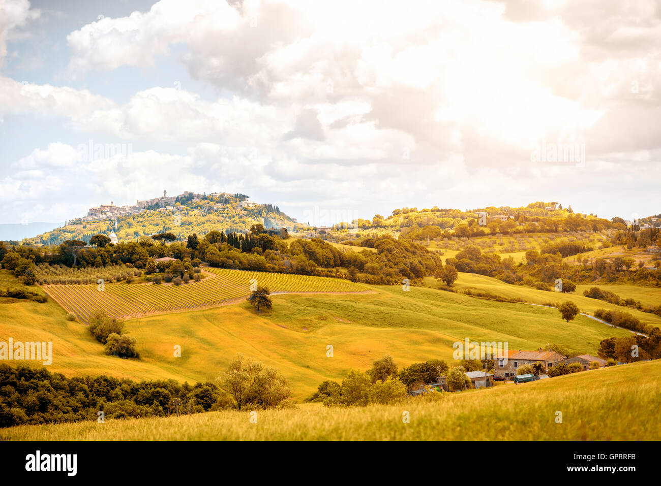 Beautiful tuscan landscape view Stock Photo - Alamy