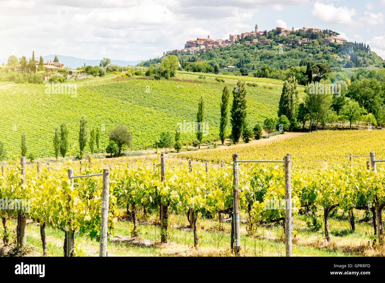Beautiful tuscan landscape view Stock Photo - Alamy