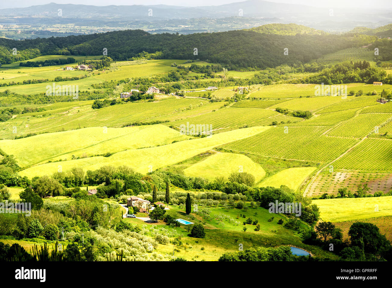 Beautiful tuscan landscape view Stock Photo - Alamy