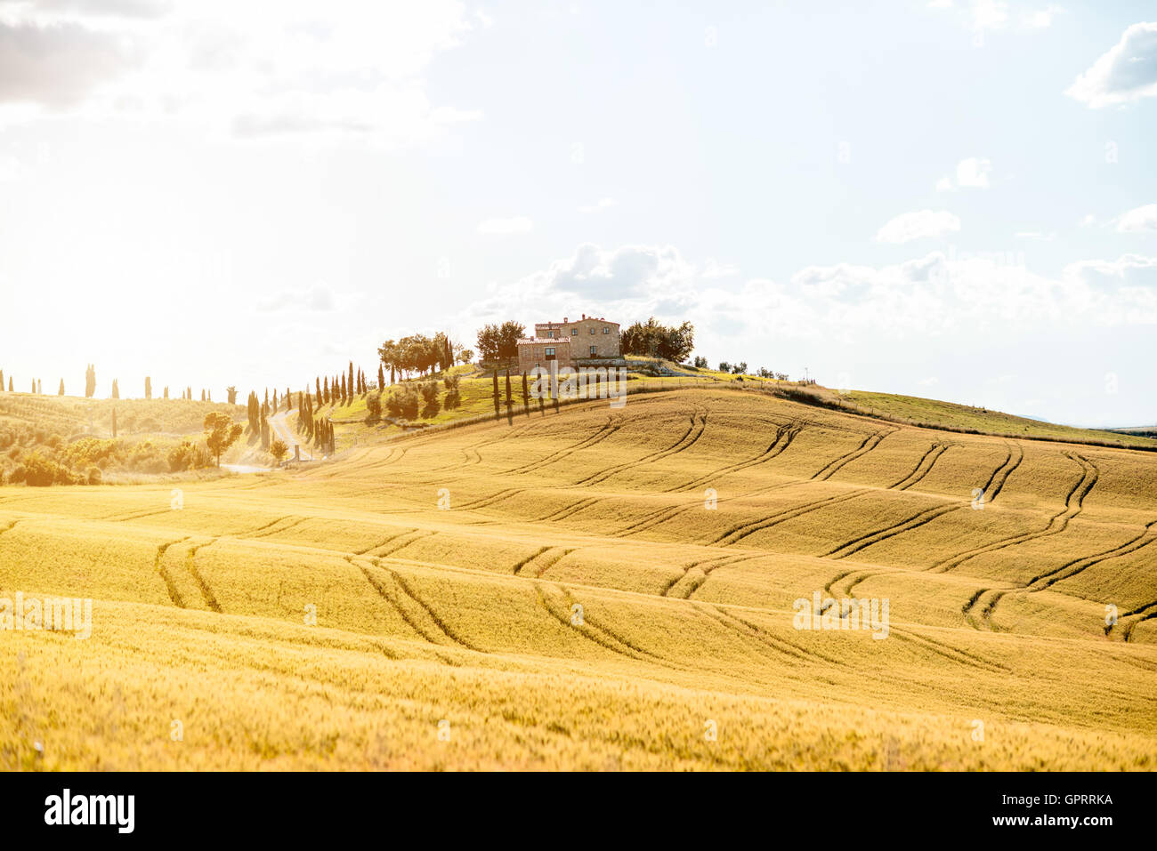 Beautiful tuscan landscape view Stock Photo - Alamy