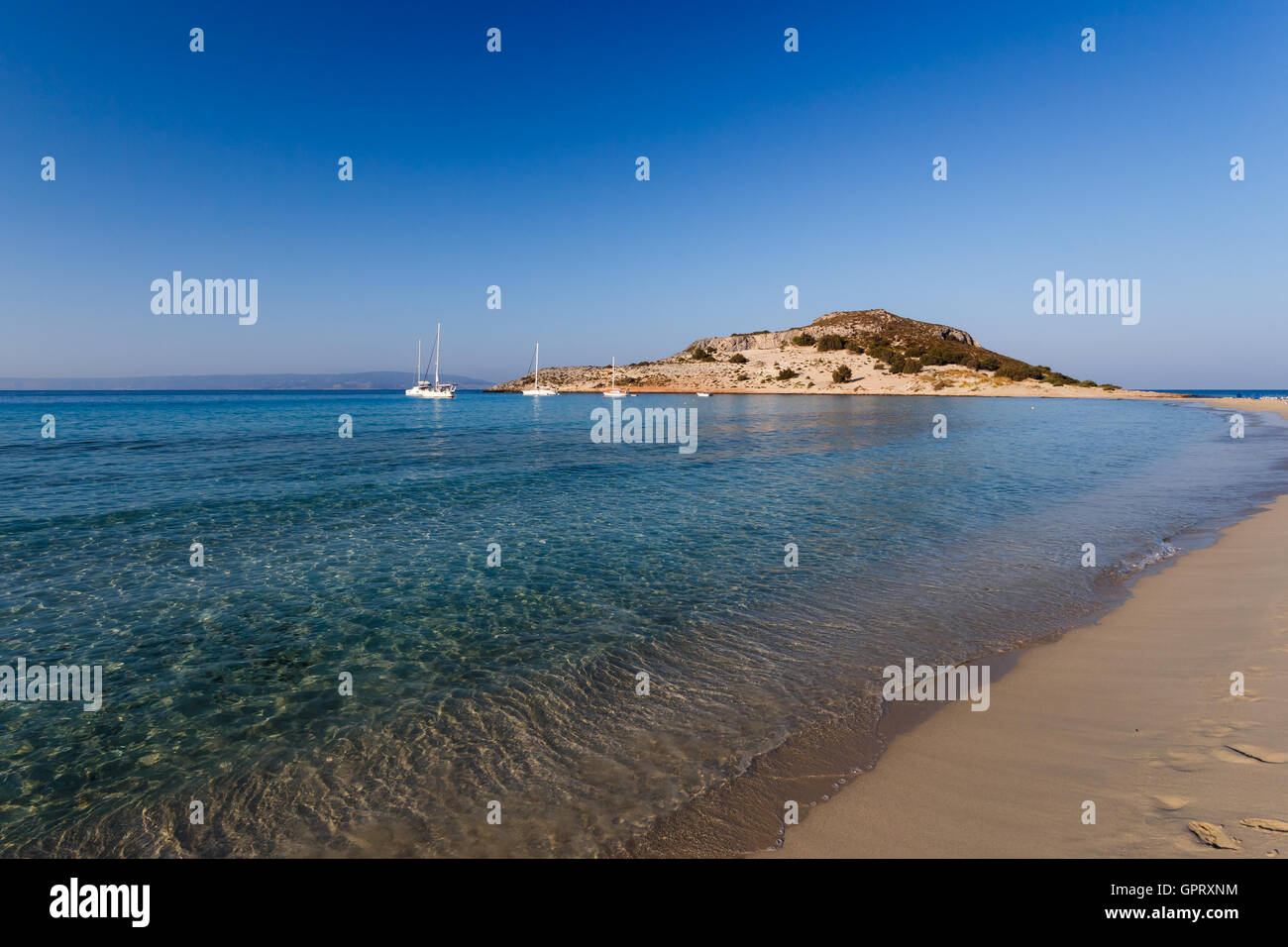 Simos beach in Elafonisos island with its idyllic exotic beaches and ...