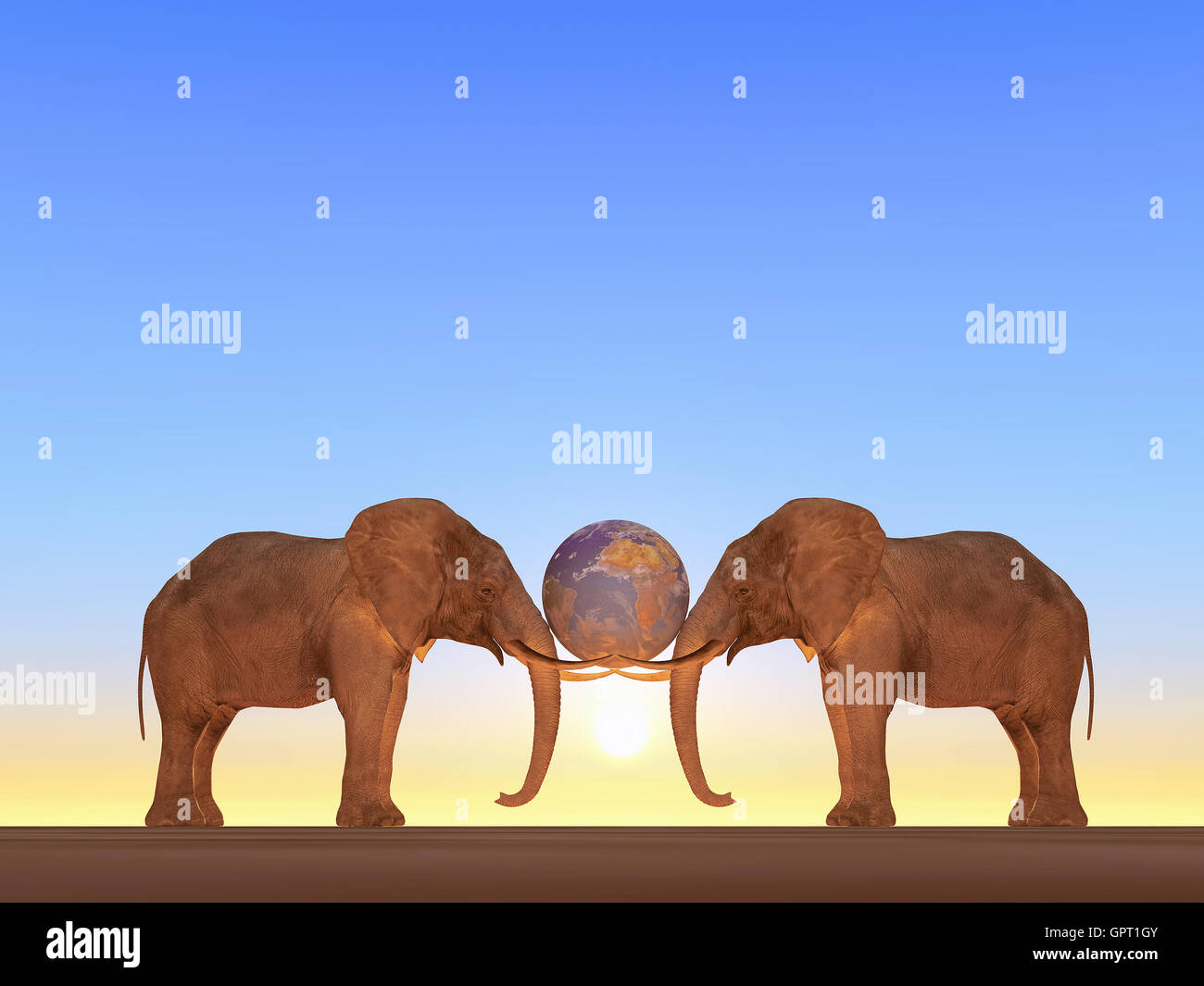 Earth elephant hi-res stock photography and images - Alamy