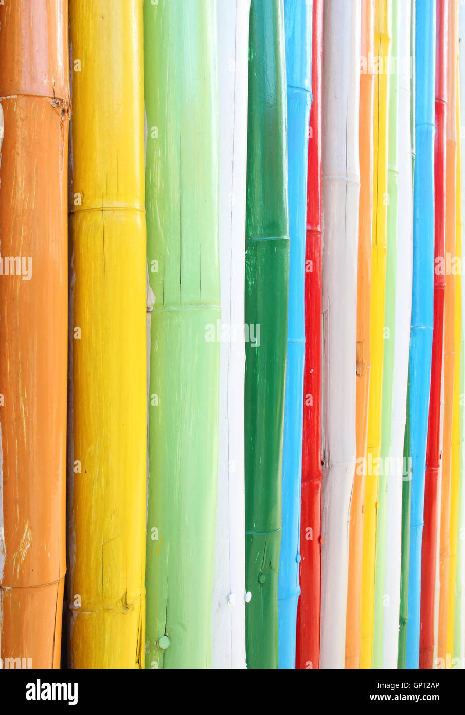 colorful of bamboo wall texture Stock Photo - Alamy