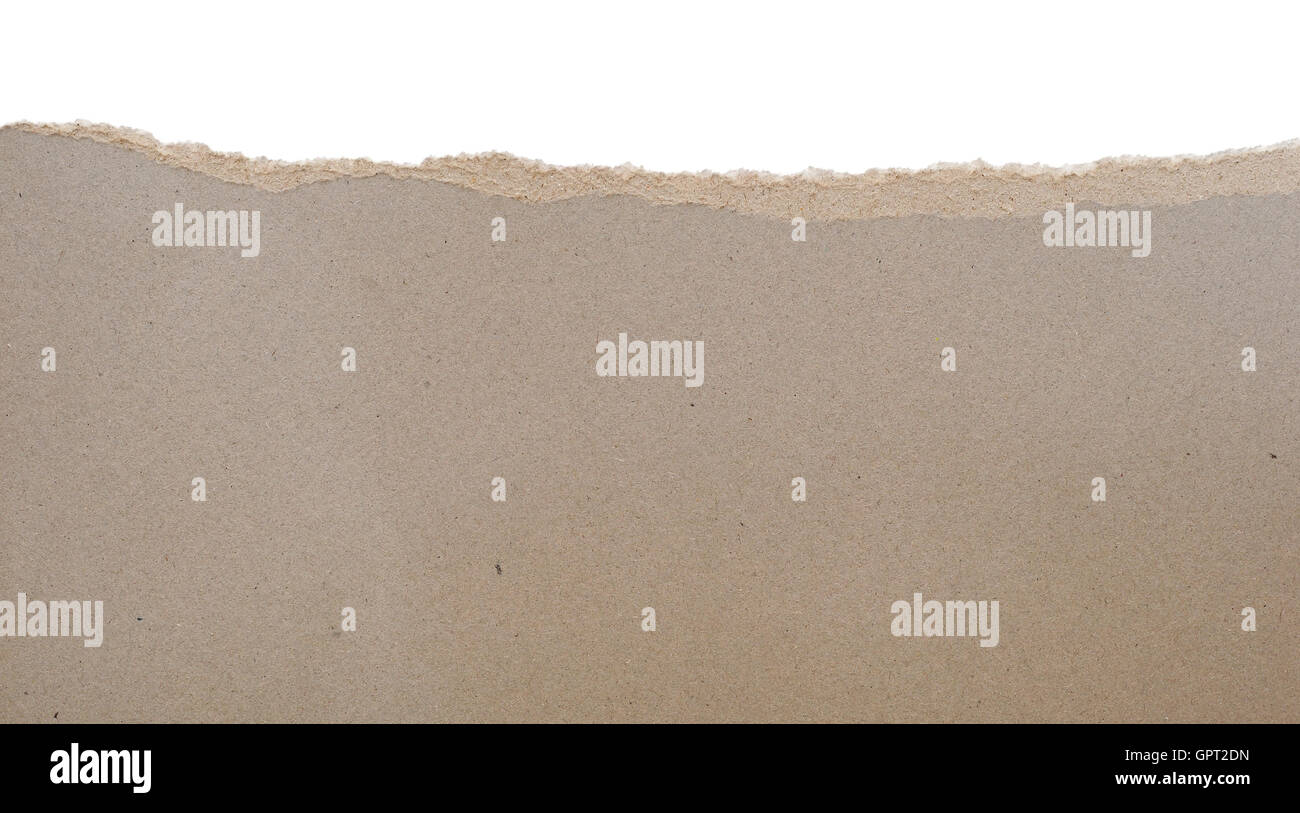 Torn paper - gray cardboard ripped apart showing underlying laye Stock ...