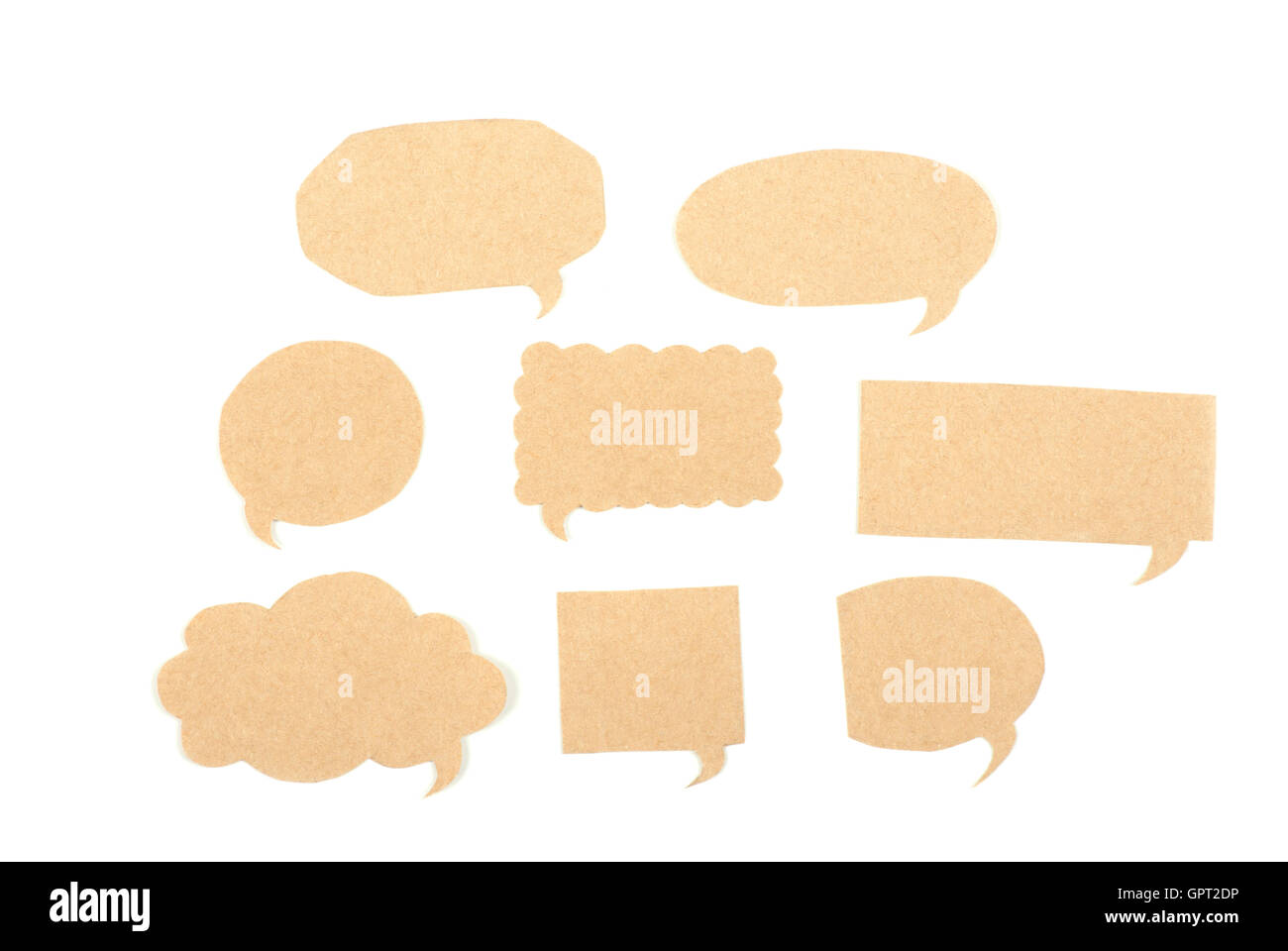 the thought of old paper isolated on white Stock Photo - Alamy