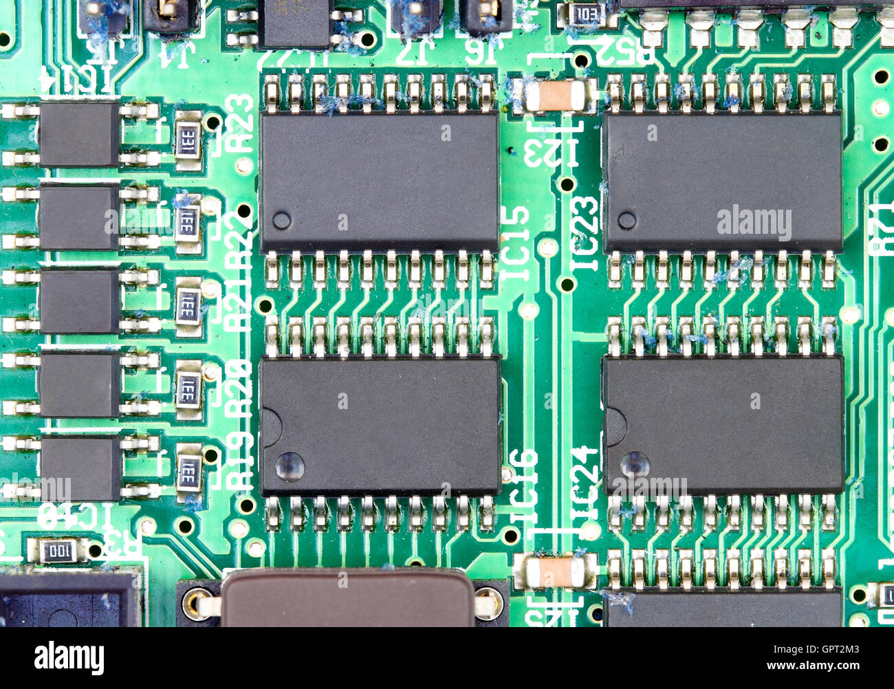 chips and components with circuit board Stock Photo - Alamy