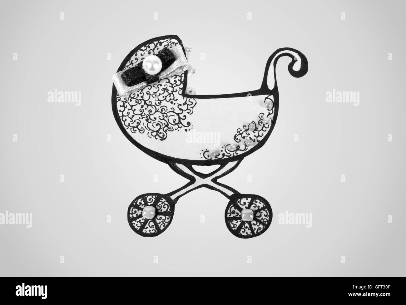 Pink pram Black and White Stock Photos & Images - Alamy