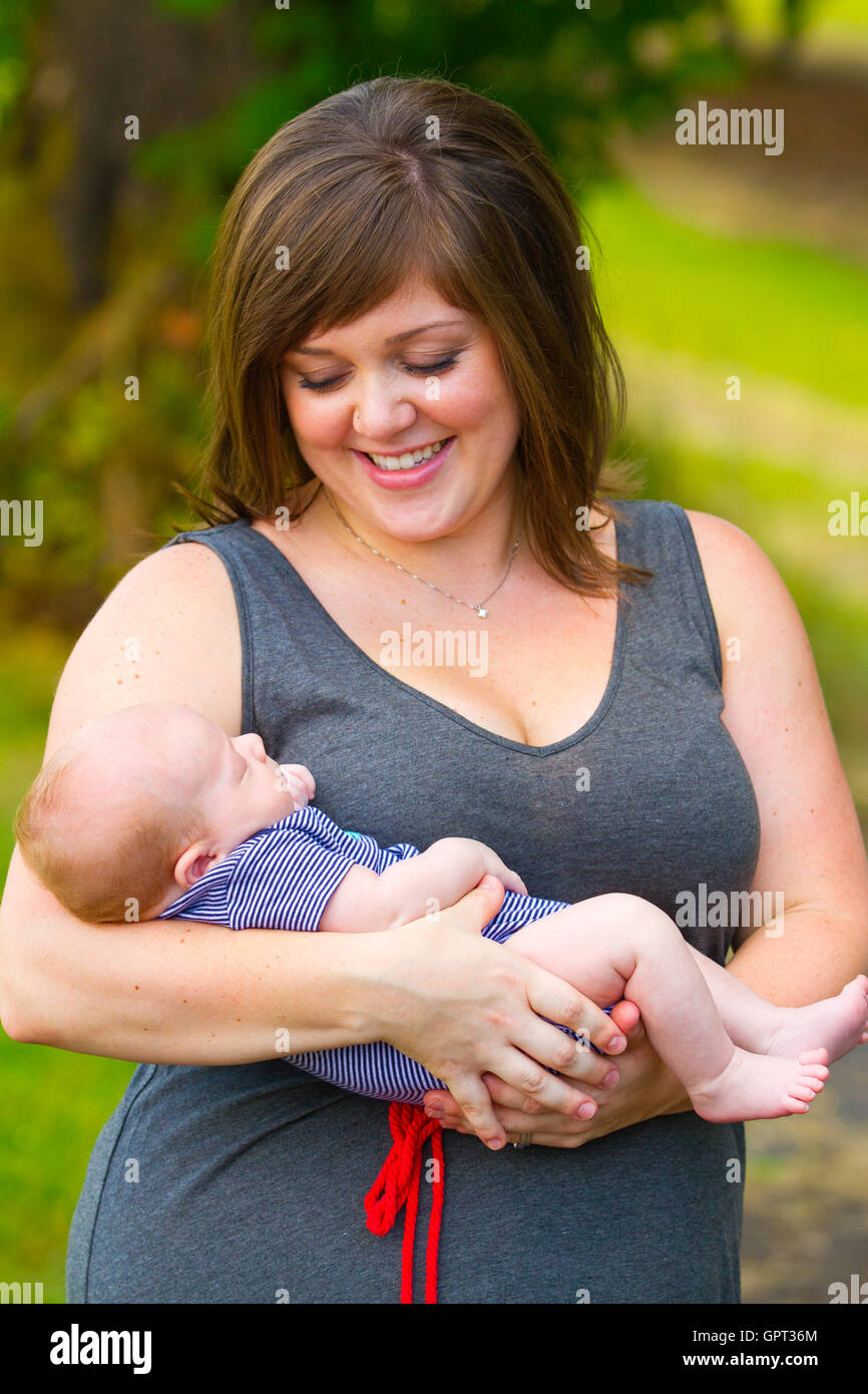 Woman and Newborn Stock Photo - Alamy