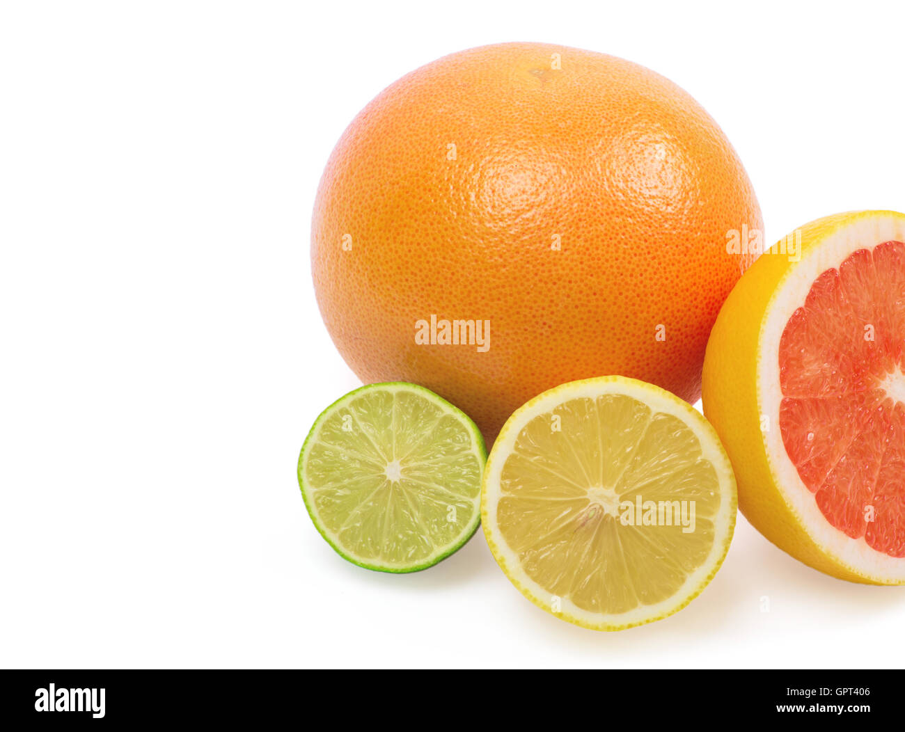 Image of a fresh whole lime, lemon and orange isolated on white Stock ...