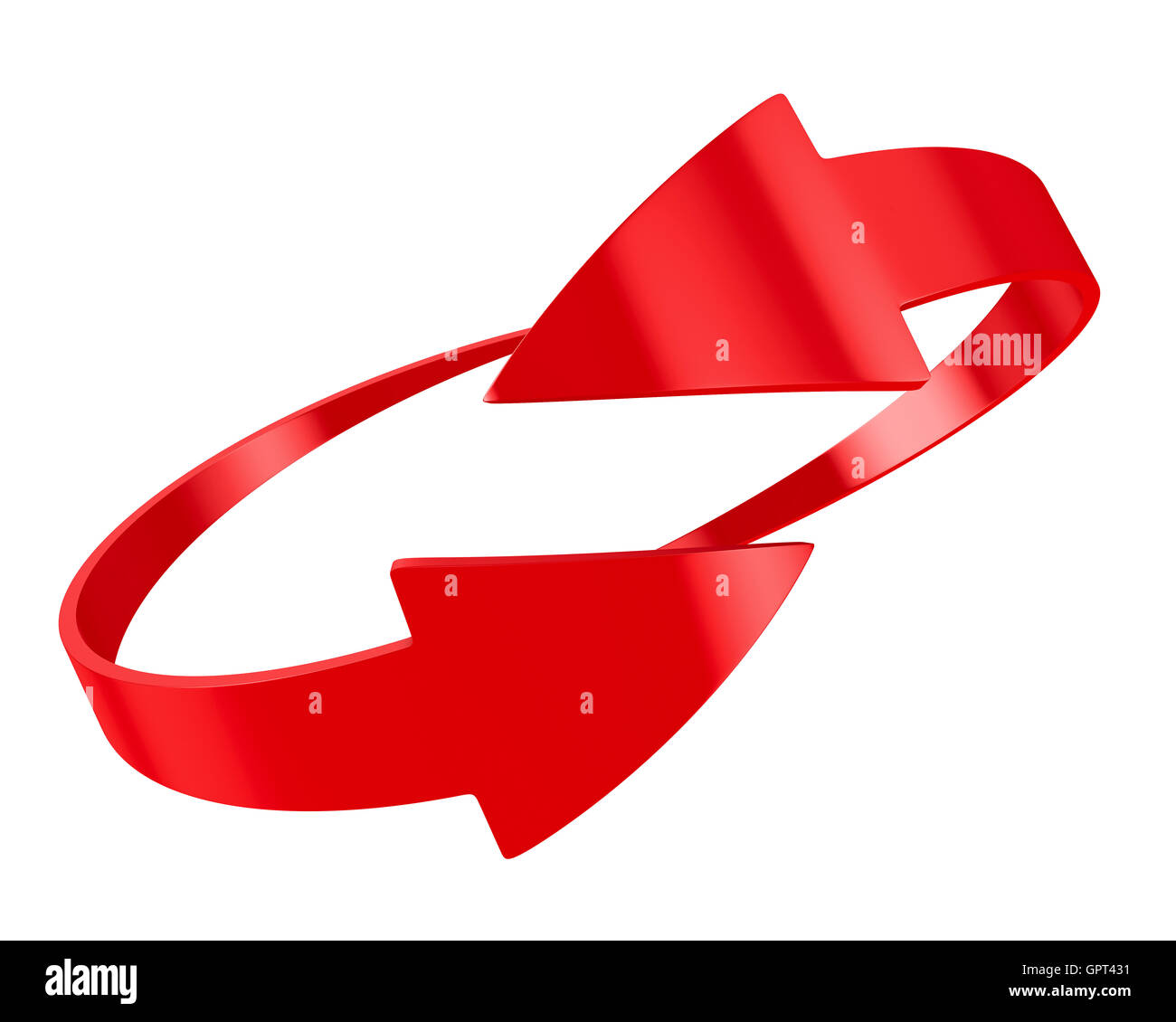 two red arrow on white background. Isolated 3D image Stock Photo - Alamy