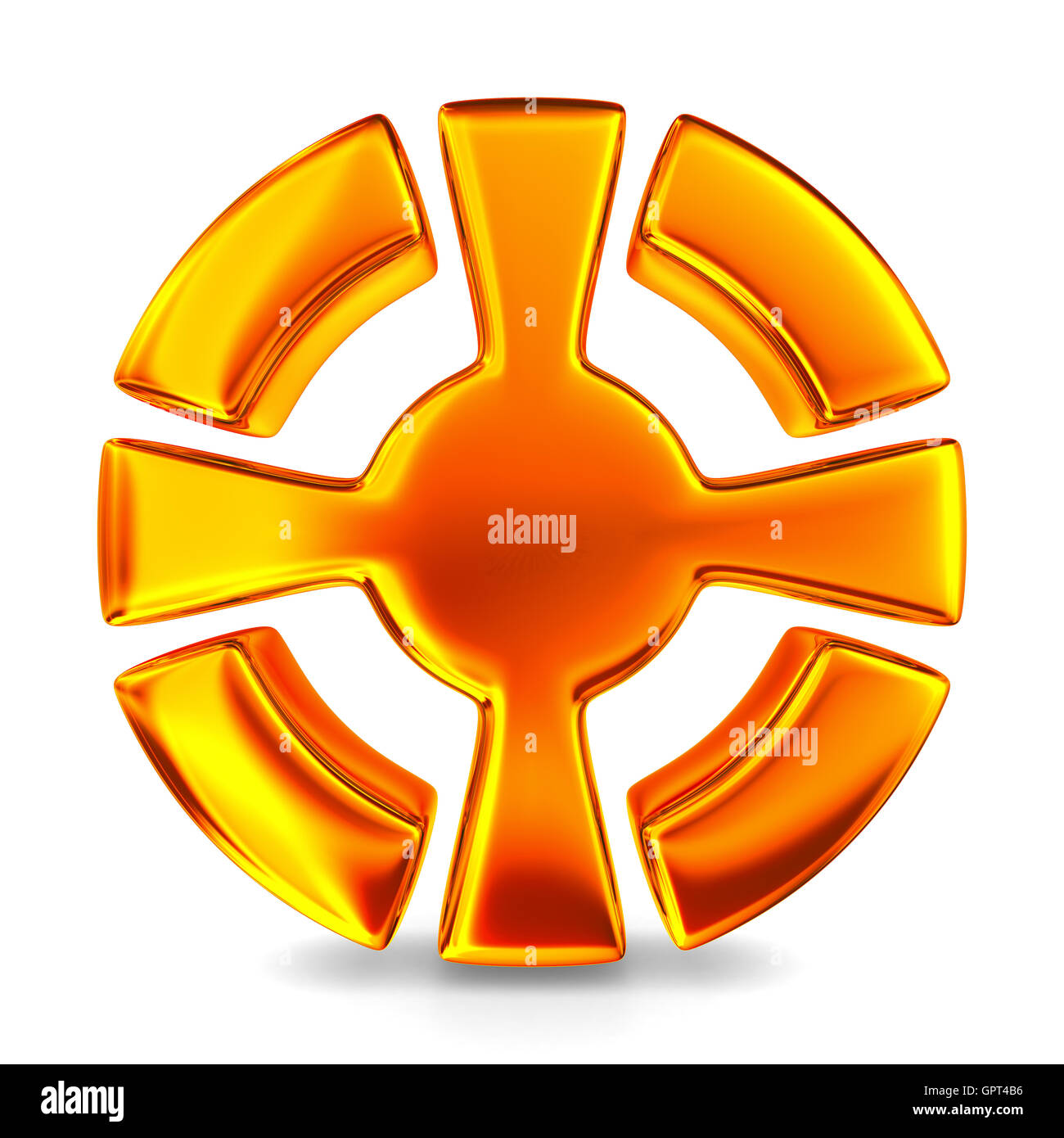 cross in circle on white background. Isolated 3D image Stock Photo - Alamy