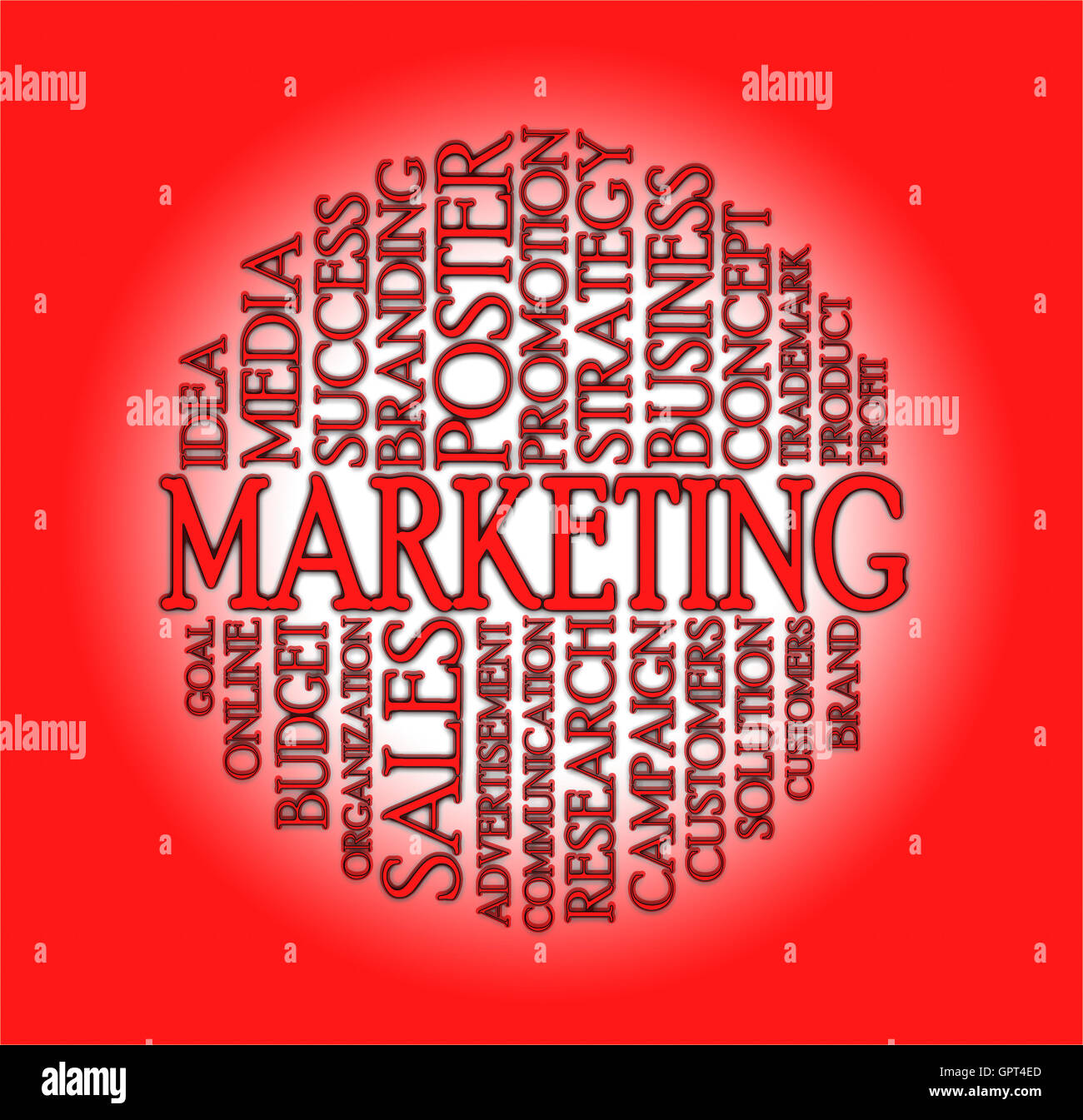 Marketing word cloud Stock Photo - Alamy