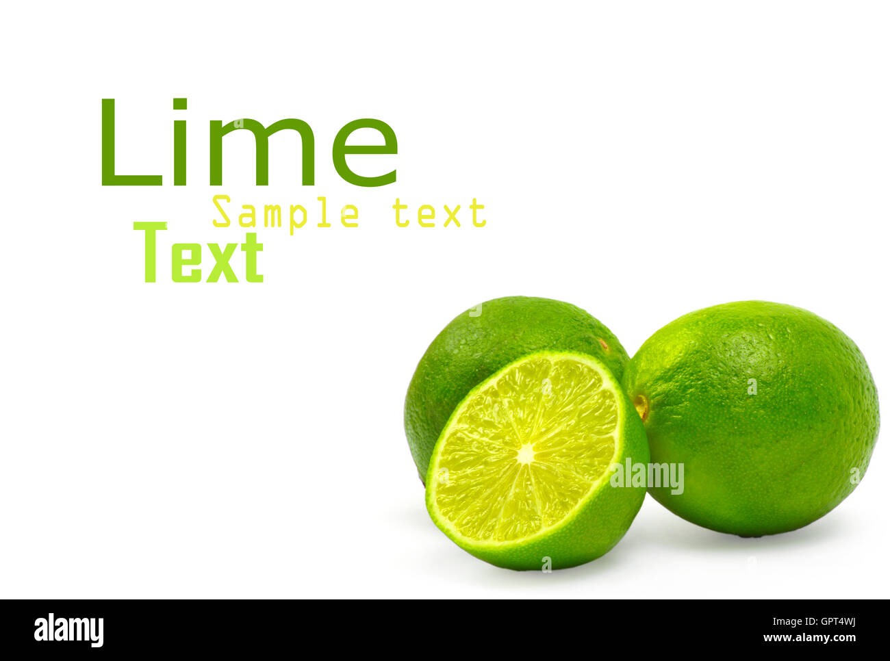 lime isolated on white background Stock Photo - Alamy