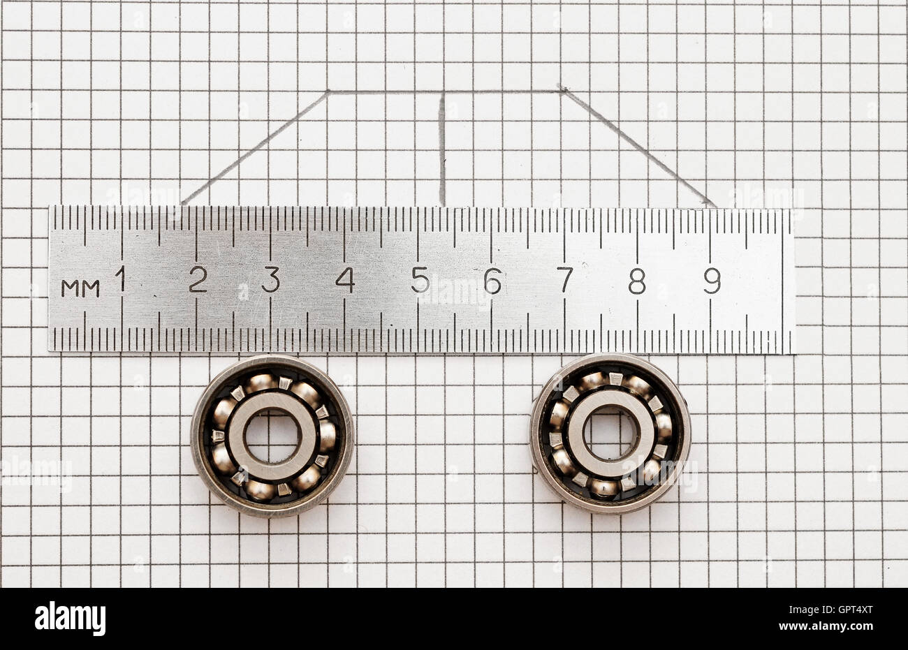 Mechanical car drawing hi-res stock photography and images - Alamy