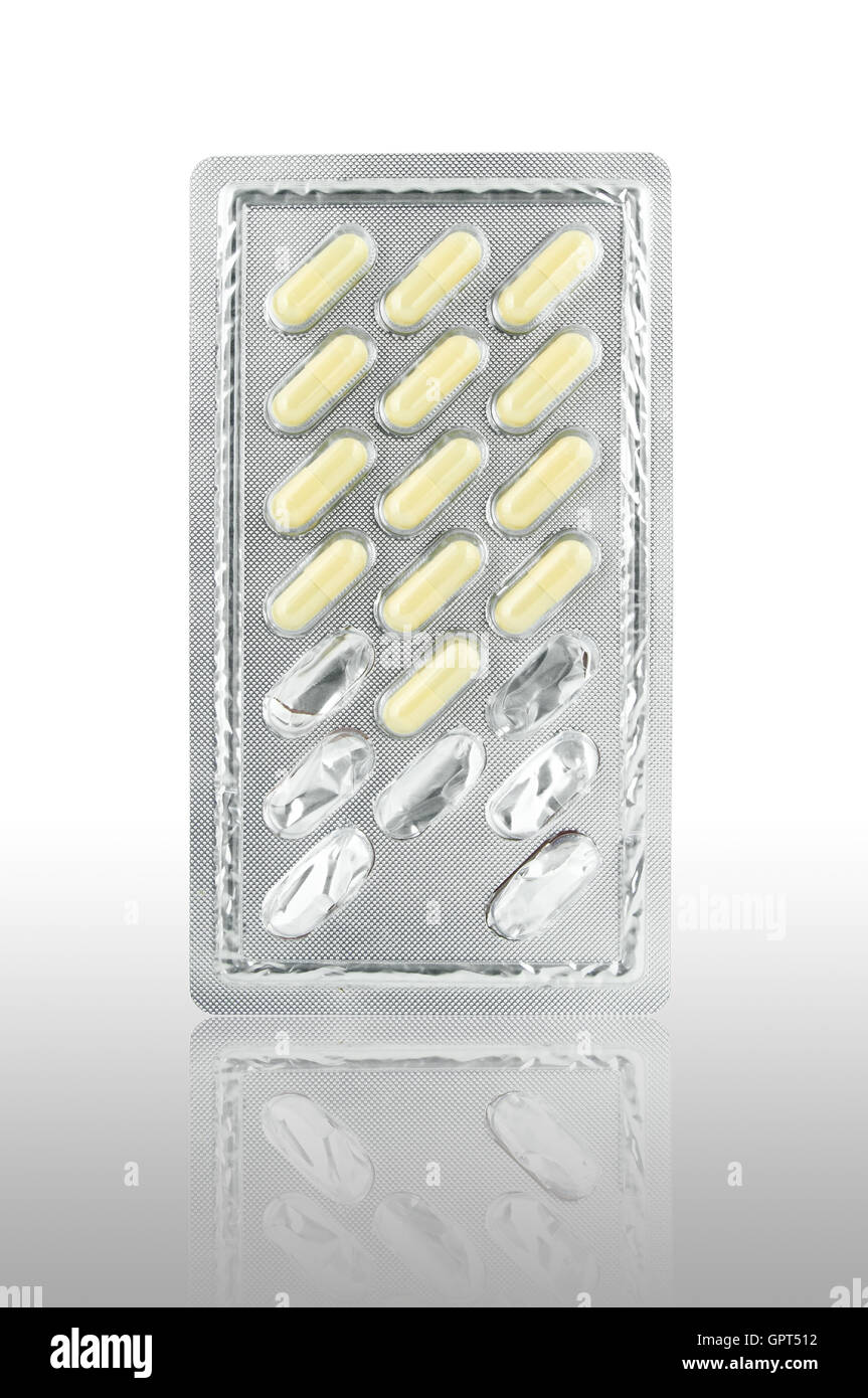 used one packs of pills Stock Photo - Alamy