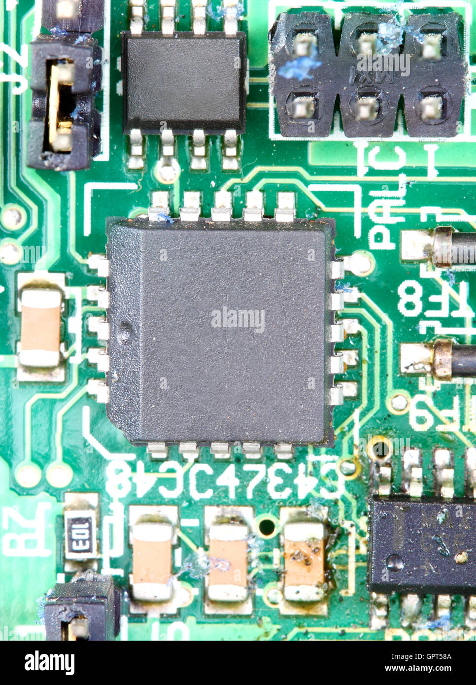 chips and components with circuit board Stock Photo - Alamy