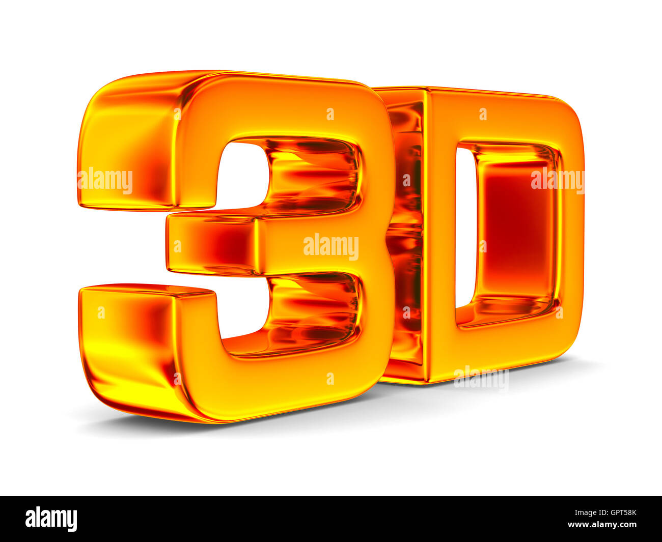 3D symbol on white background. Isolated image Stock Photo - Alamy