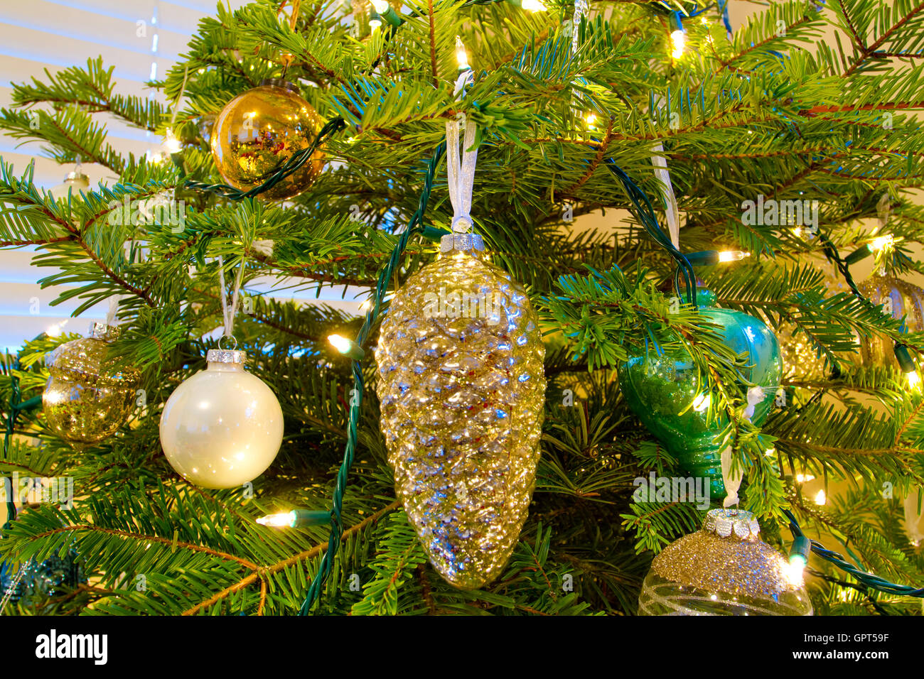 Elegant Christmas Ornaments Stock Photo - Alamy