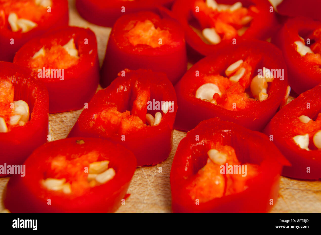 Slice chilli pepper Stock Photo - Alamy