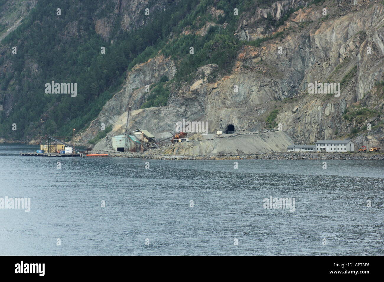 Entrance to a tunnel in the Norwegian Fjords Stock Photo - Alamy