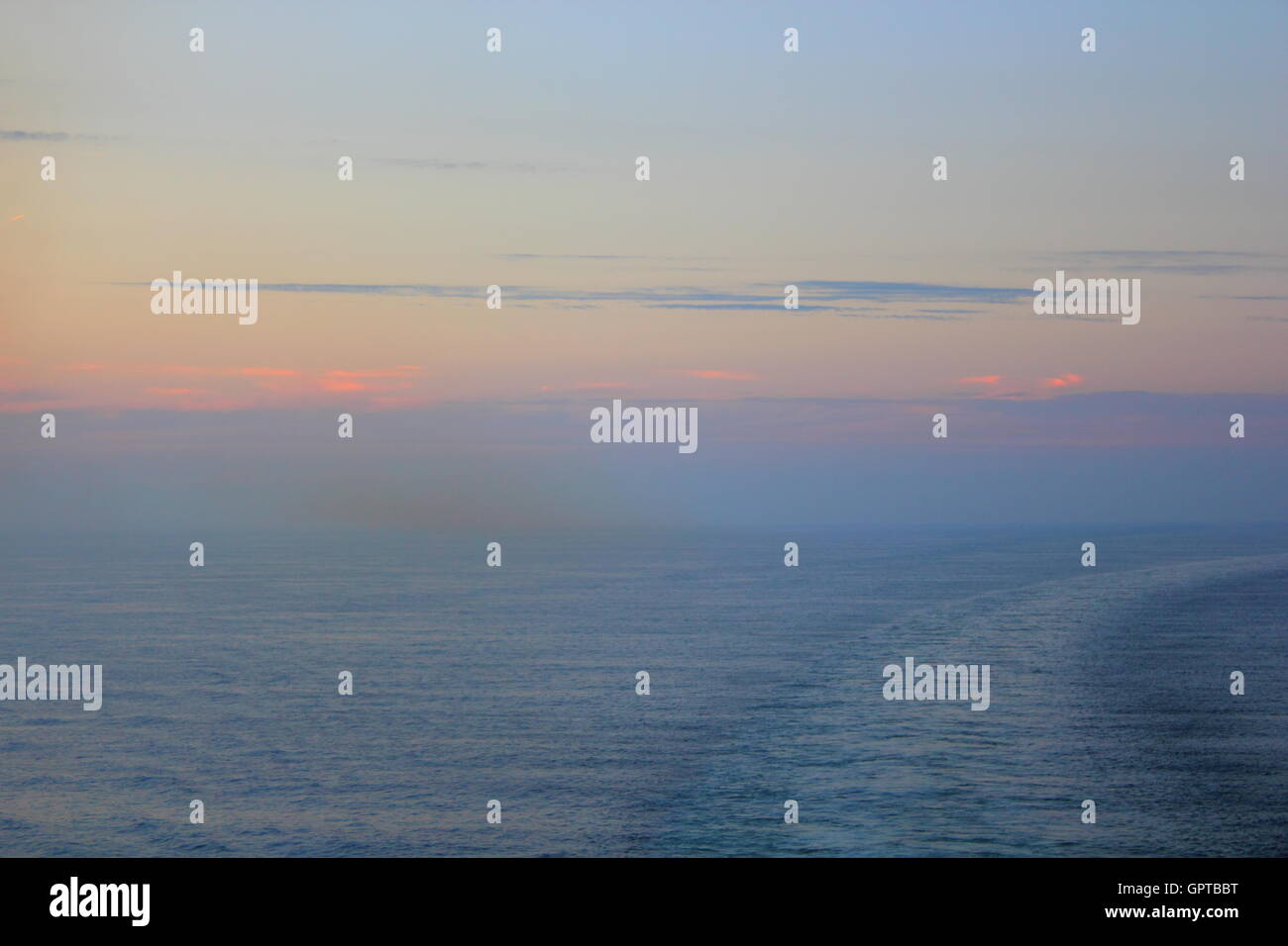 Trail of a cruise ship left behind in the ocean Stock Photo - Alamy