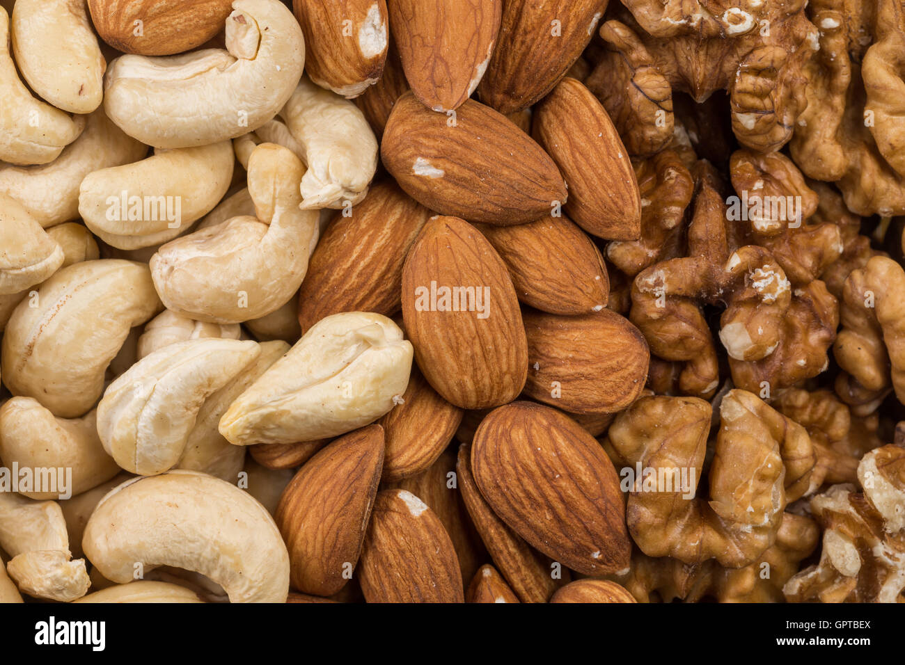 Variety of Mixed Nuts as a background - close up image Stock Photo - Alamy