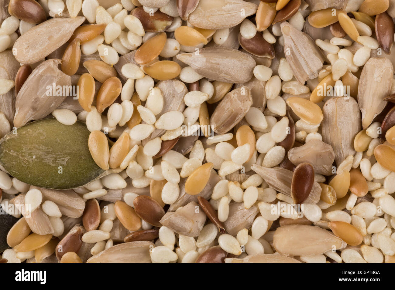 Healthy seeds mix close up shot for background Stock Photo - Alamy